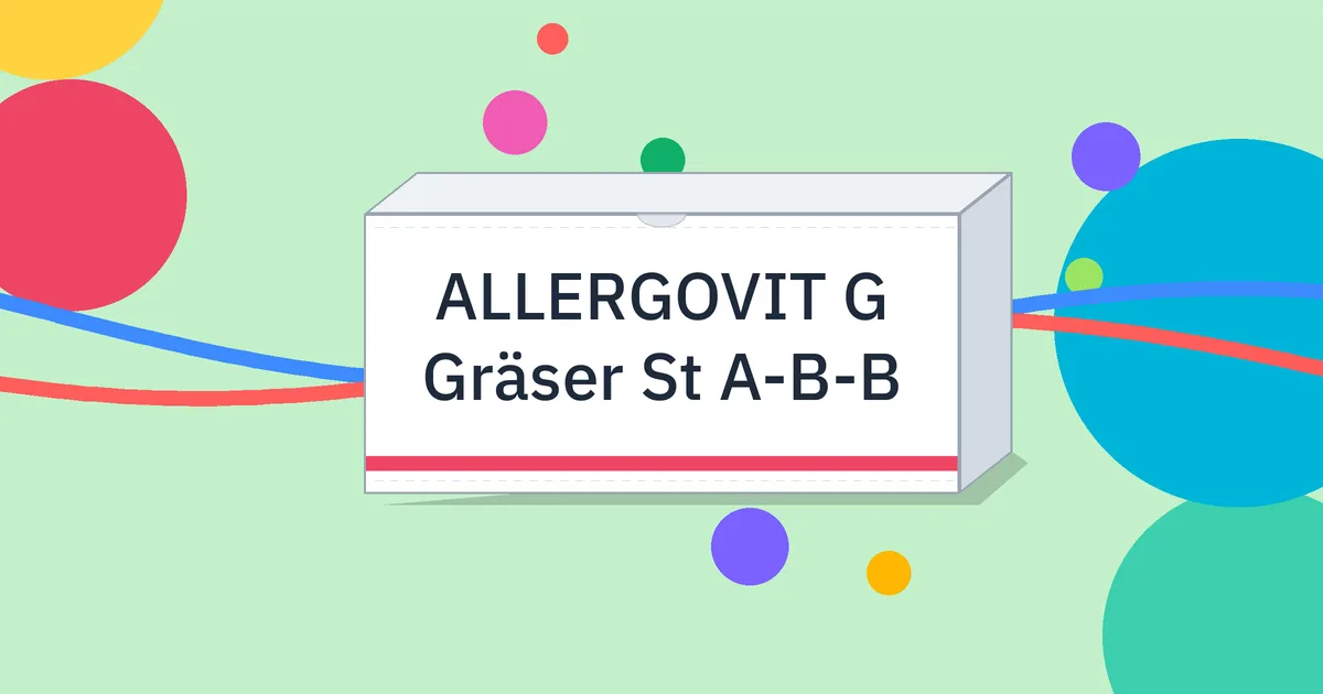 Symbolbild: Packung mit der Aufschrift ALLERGOVIT G Gräser St A-B-B (PZN 15741529) – Verfügbarkeit und Bezug in Apotheken in Frankfurt am Main