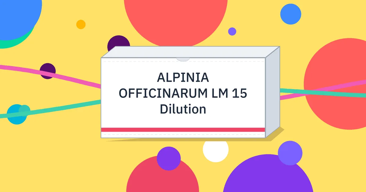 Symbolbild: Packung mit der Aufschrift ALPINIA OFFICINARUM LM 15 Dilution (PZN 13313870) – Verfügbarkeit und Bezug in Apotheken in Frankfurt am Main