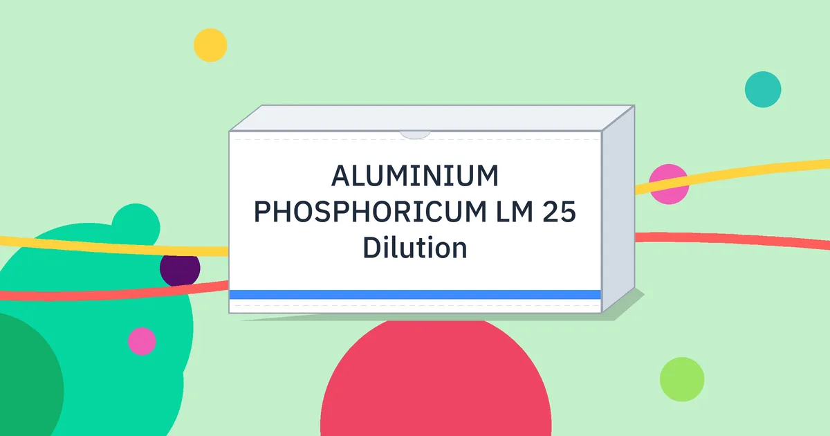 Symbolbild: Packung mit der Aufschrift ALUMINIUM PHOSPHORICUM LM 25 Dilution (PZN 13317313) – Verfügbarkeit und Bezug in Apotheken in Frankfurt am Main
