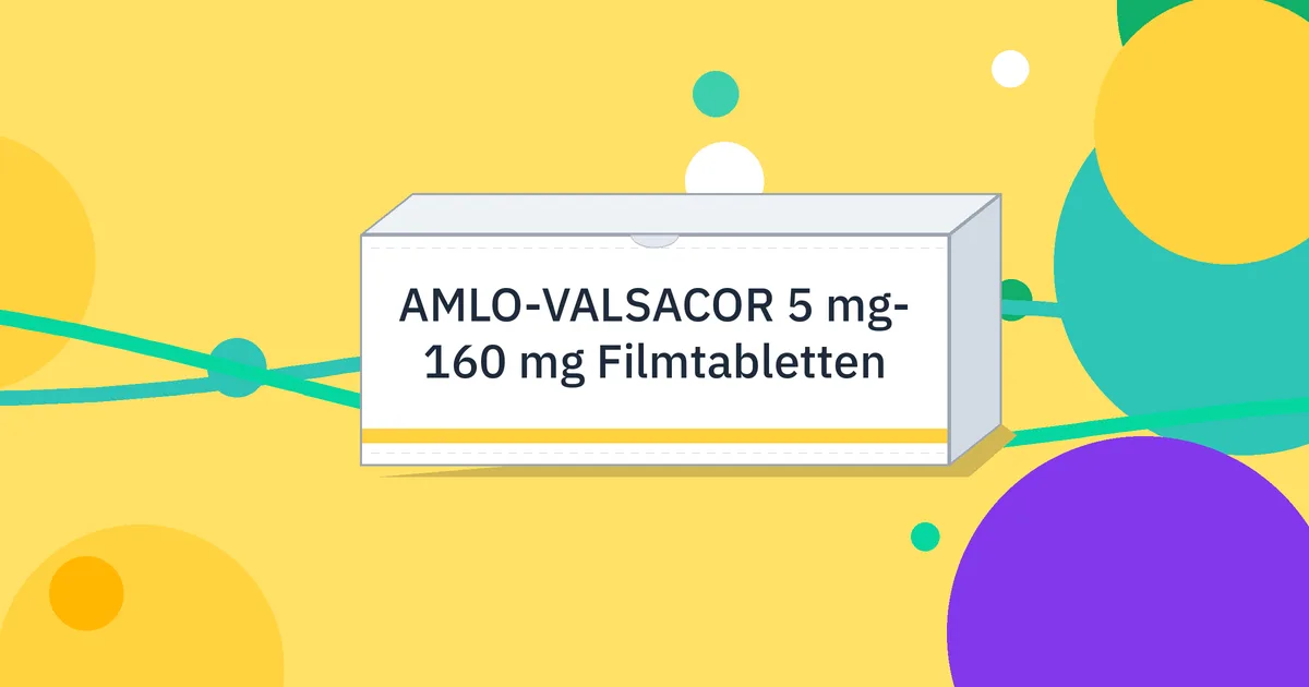 Symbolbild: Packung mit der Aufschrift AMLO-VALSACOR 5 mg-160 mg Filmtabletten (PZN 15610827) – Verfügbarkeit und Bezug in Apotheken in Frankfurt am Main