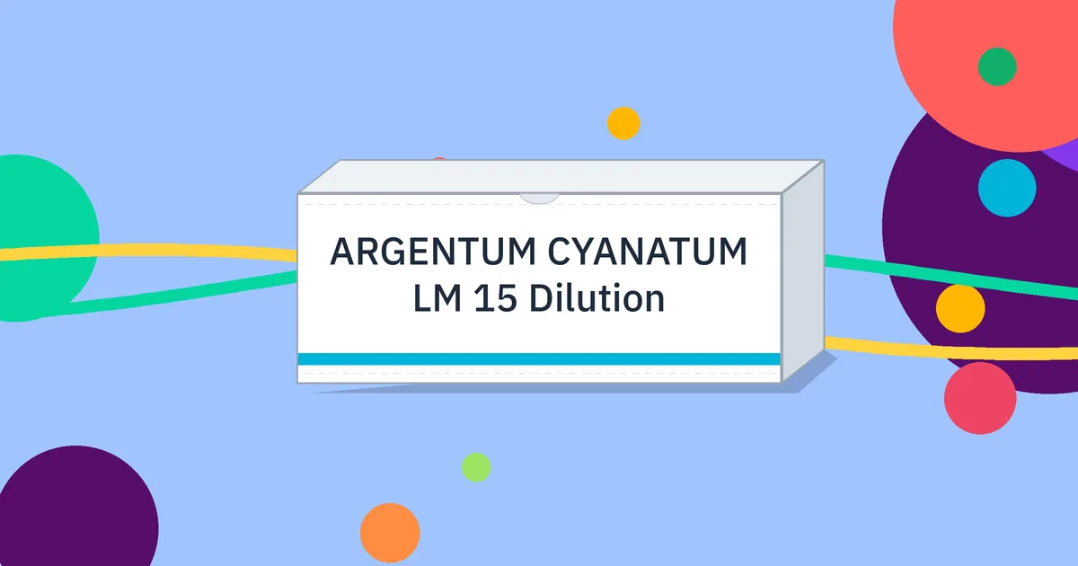 Symbolbild: Packung mit der Aufschrift ARGENTUM CYANATUM LM 15 Dilution (PZN 13390439) – Verfügbarkeit und Bezug in Apotheken in Frankfurt am Main