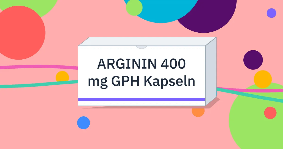 Symbolbild: Packung mit der Aufschrift ARGININ 400 mg GPH Kapseln (PZN 06556514) – Verfügbarkeit und Bezug in Apotheken in Frankfurt am Main