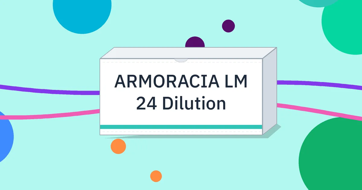 Symbolbild: Packung mit der Aufschrift ARMORACIA LM 24 Dilution (PZN 13393596) – Verfügbarkeit und Bezug in Apotheken in Frankfurt am Main