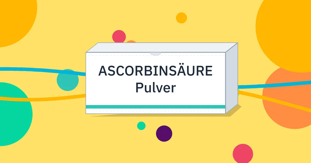 Symbolbild: Packung mit der Aufschrift ASCORBINSÄURE Pulver (PZN 20806389) – Verfügbarkeit und Bezug in Apotheken in Frankfurt am Main