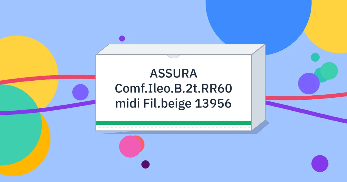 Symbolbild: Packung mit der Aufschrift ASSURA Comf.Ileo.B.2t.RR60 midi Fil.beige 13956 (PZN 01095008) – Verfügbarkeit und Bezug in Apotheken in Frankfurt am Main