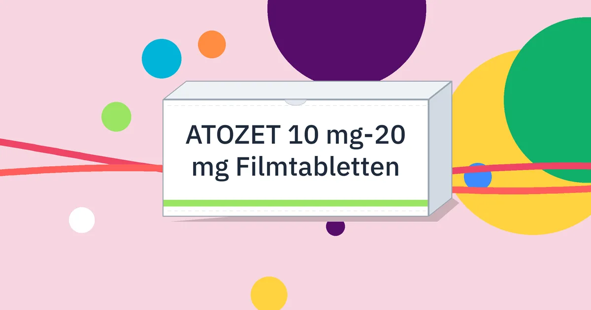 Symbolbild: Packung mit der Aufschrift ATOZET 10 mg-20 mg Filmtabletten (PZN 16506405) – Verfügbarkeit und Bezug in Apotheken in Frankfurt am Main