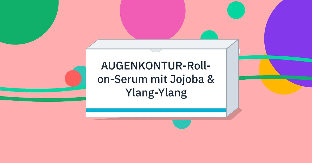 Symbolbild: Packung mit der Aufschrift AUGENKONTUR-Roll-on-Serum mit Jojoba & Ylang-Ylang (PZN 20381748) – Verfügbarkeit und Bezug in Apotheken in Frankfurt am Main