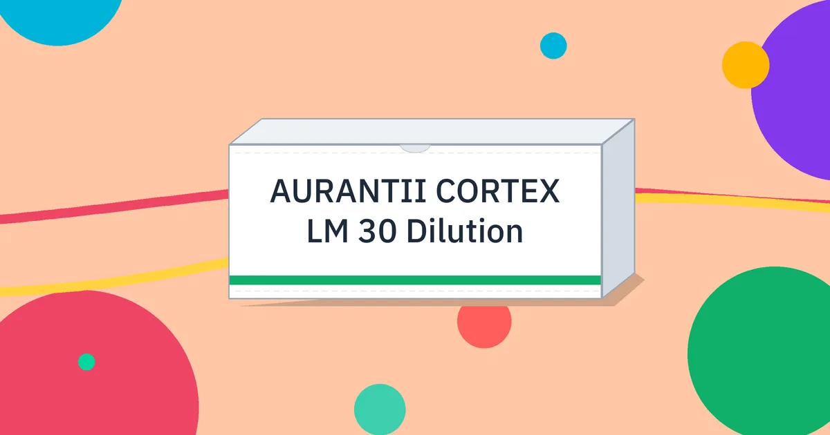 Symbolbild: Packung mit der Aufschrift AURANTII CORTEX LM 30 Dilution (PZN 13373470) – Verfügbarkeit und Bezug in Apotheken in Frankfurt am Main