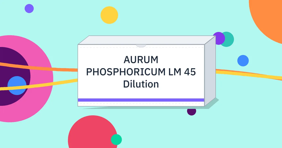 Symbolbild: Packung mit der Aufschrift AURUM PHOSPHORICUM LM 45 Dilution (PZN 13755148) – Verfügbarkeit und Bezug in Apotheken in Frankfurt am Main