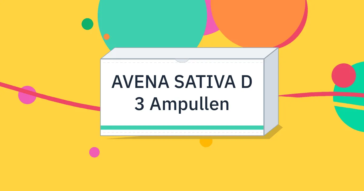 Symbolbild: Packung mit der Aufschrift AVENA SATIVA D 3 Ampullen (PZN 11704371) – Verfügbarkeit und Bezug in Apotheken in Frankfurt am Main
