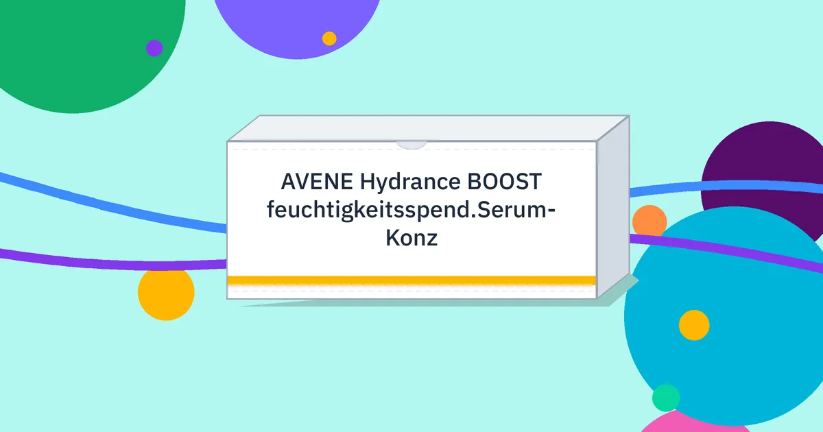 Symbolbild: Packung mit der Aufschrift AVENE Hydrance BOOST feuchtigkeitsspend.Serum-Konz (PZN 17880502) – Verfügbarkeit und Bezug in Apotheken in Frankfurt am Main