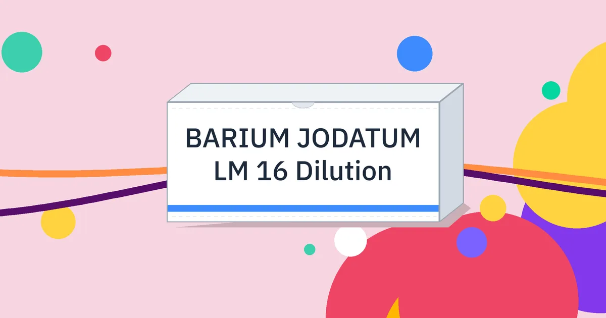 Symbolbild: Packung mit der Aufschrift BARIUM JODATUM LM 16 Dilution (PZN 12789895) – Verfügbarkeit und Bezug in Apotheken in Frankfurt am Main