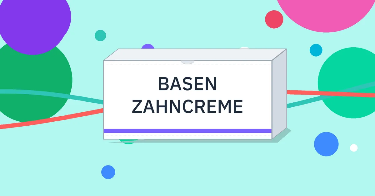 Symbolbild: Packung mit der Aufschrift BASEN ZAHNCREME (PZN 07038566) – Verfügbarkeit und Bezug in Apotheken in Frankfurt am Main