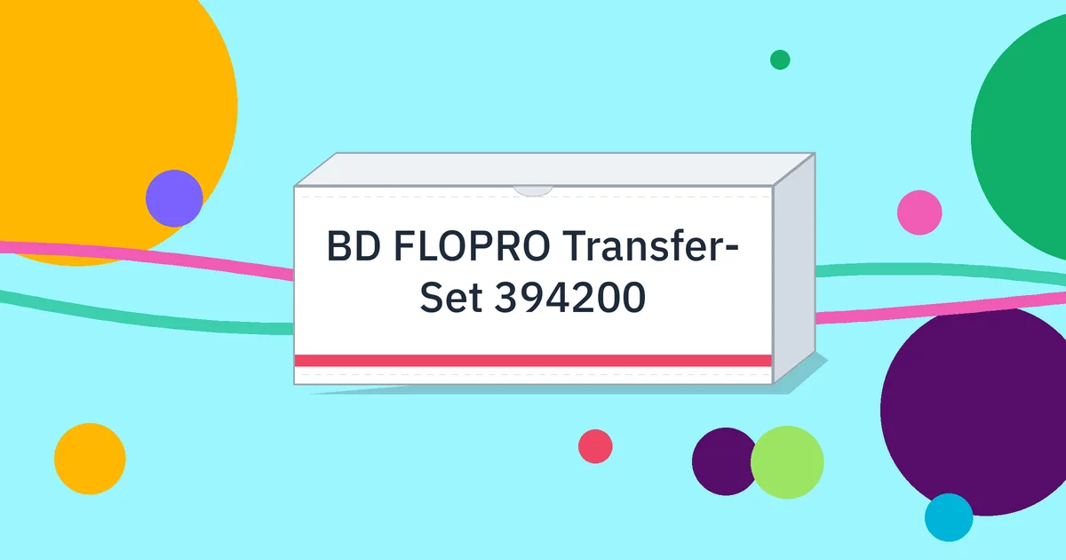 Symbolbild: Packung mit der Aufschrift BD FLOPRO Transfer-Set 394200 (PZN 01320787) – Verfügbarkeit und Bezug in Apotheken in Frankfurt am Main
