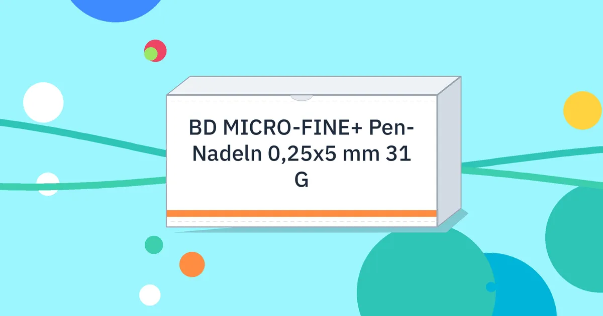 Symbolbild: Packung mit der Aufschrift BD MICRO-FINE+ Pen-Nadeln 0,25x5 mm 31 G (PZN 12900737) – Verfügbarkeit und Bezug in Apotheken in Frankfurt am Main