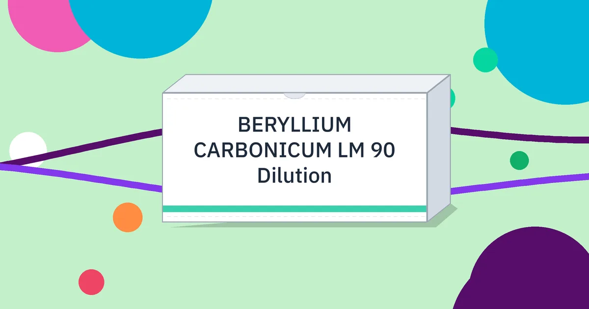 Symbolbild: Packung mit der Aufschrift BERYLLIUM CARBONICUM LM 90 Dilution (PZN 13384628) – Verfügbarkeit und Bezug in Apotheken in Frankfurt am Main