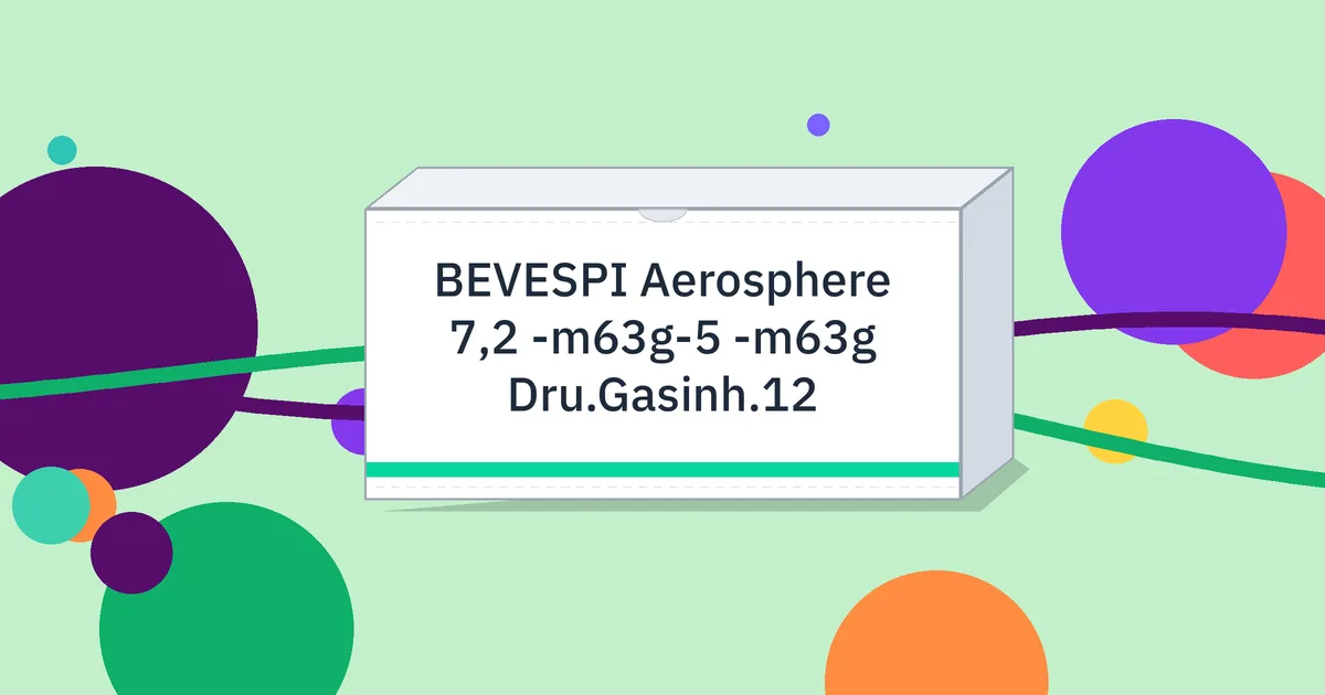 Symbolbild: Packung mit der Aufschrift BEVESPI Aerosphere 7,2 -m63g-5 -m63g Dru.Gasinh.12 (PZN 16528714) – Verfügbarkeit und Bezug in Apotheken in Frankfurt am Main