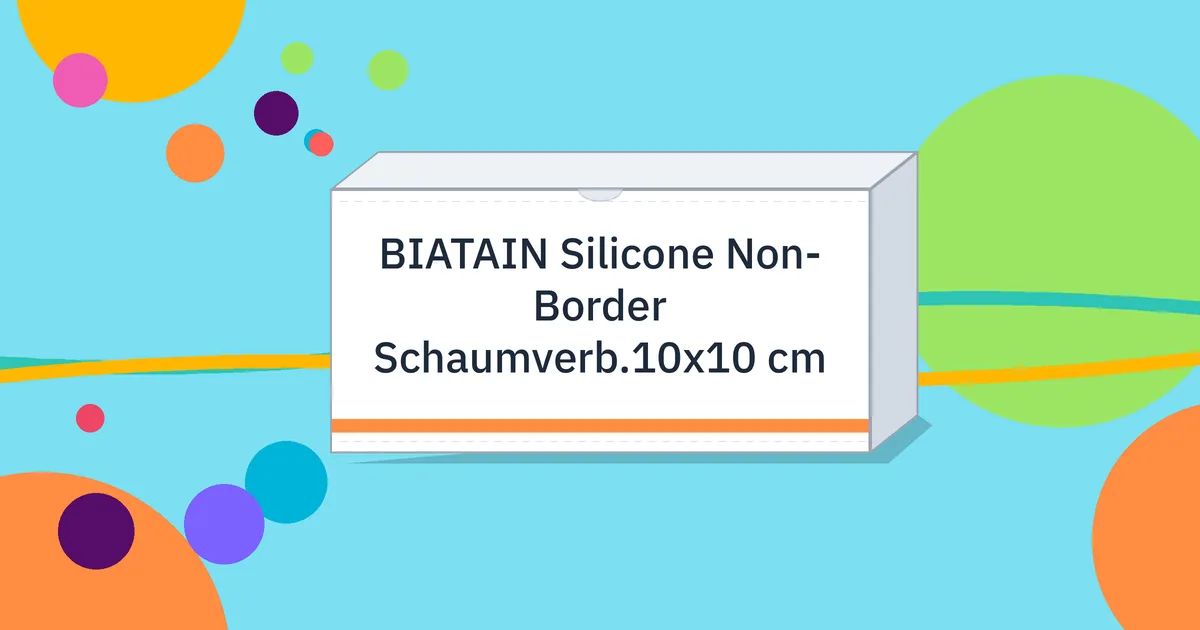 Symbolbild: Packung mit der Aufschrift BIATAIN Silicone Non-Border Schaumverb.10x10 cm (PZN 20025166) – Verfügbarkeit und Bezug in Apotheken in Frankfurt am Main