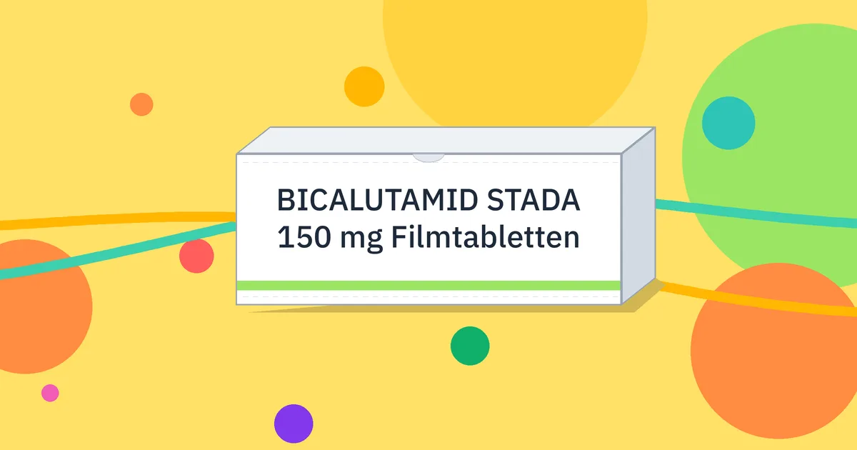 Symbolbild: Packung mit der Aufschrift BICALUTAMID STADA 150 mg Filmtabletten (PZN 18806494) – Verfügbarkeit und Bezug in Apotheken in Frankfurt am Main