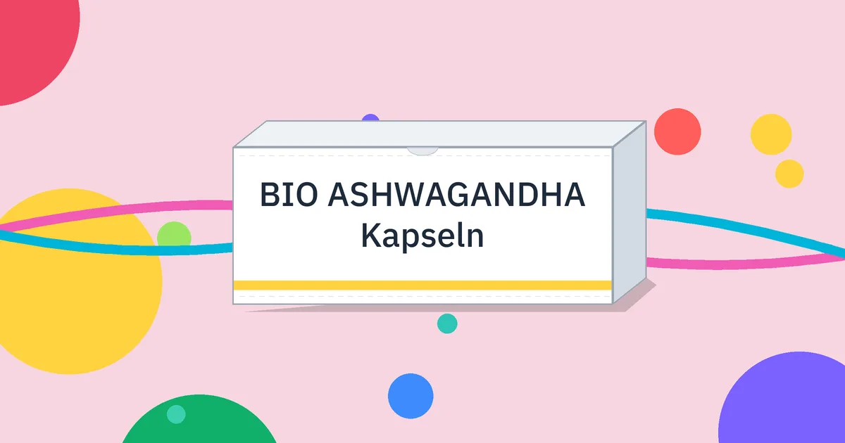 Symbolbild: Packung mit der Aufschrift BIO ASHWAGANDHA Kapseln (PZN 13354449) – Verfügbarkeit und Bezug in Apotheken in Frankfurt am Main