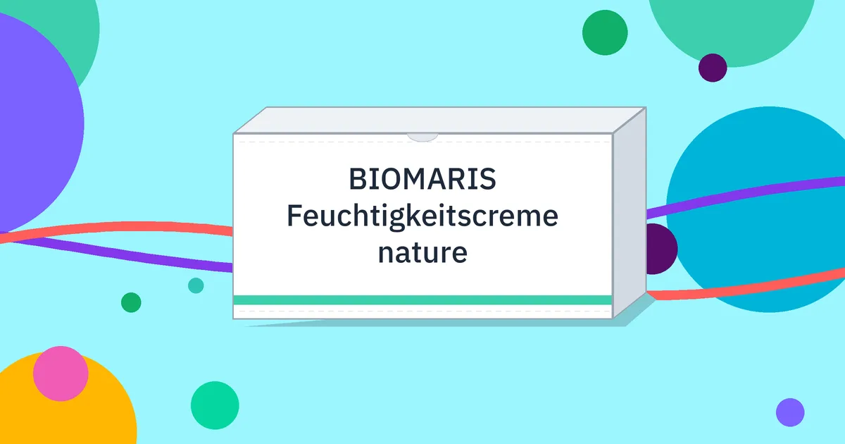 Symbolbild: Packung mit der Aufschrift BIOMARIS Feuchtigkeitscreme nature (PZN 06569468) – Verfügbarkeit und Bezug in Apotheken in Frankfurt am Main