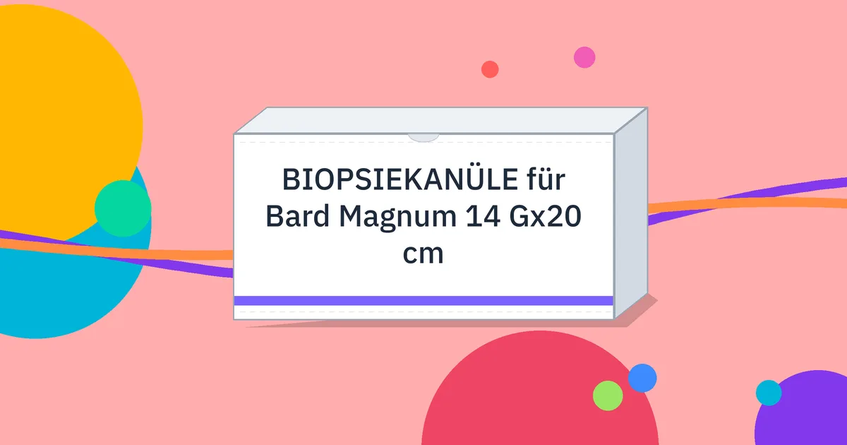 Symbolbild: Packung mit der Aufschrift BIOPSIEKANÜLE für Bard Magnum 14 Gx20 cm (PZN 04657837) – Verfügbarkeit und Bezug in Apotheken in Frankfurt am Main