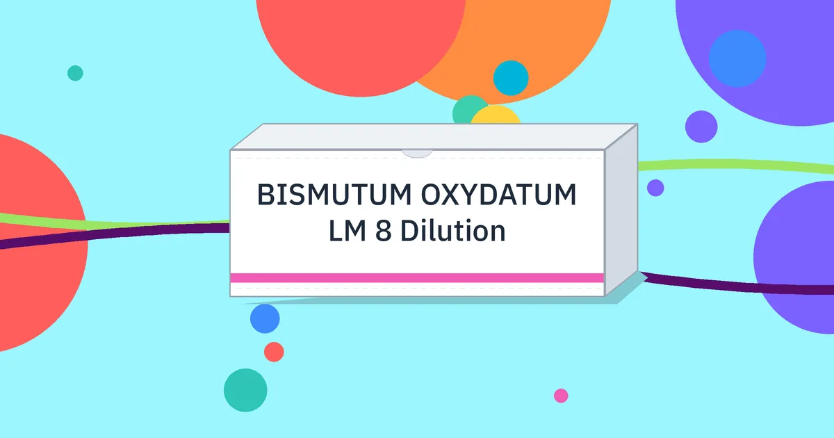 Symbolbild: Packung mit der Aufschrift BISMUTUM OXYDATUM LM 8 Dilution (PZN 13387710) – Verfügbarkeit und Bezug in Apotheken in Frankfurt am Main