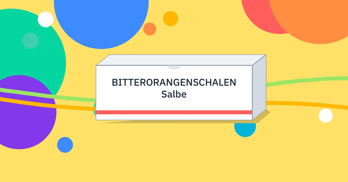 Symbolbild: Packung mit der Aufschrift BITTERORANGENSCHALEN Salbe (PZN 17937372) – Verfügbarkeit und Bezug in Apotheken in Frankfurt am Main