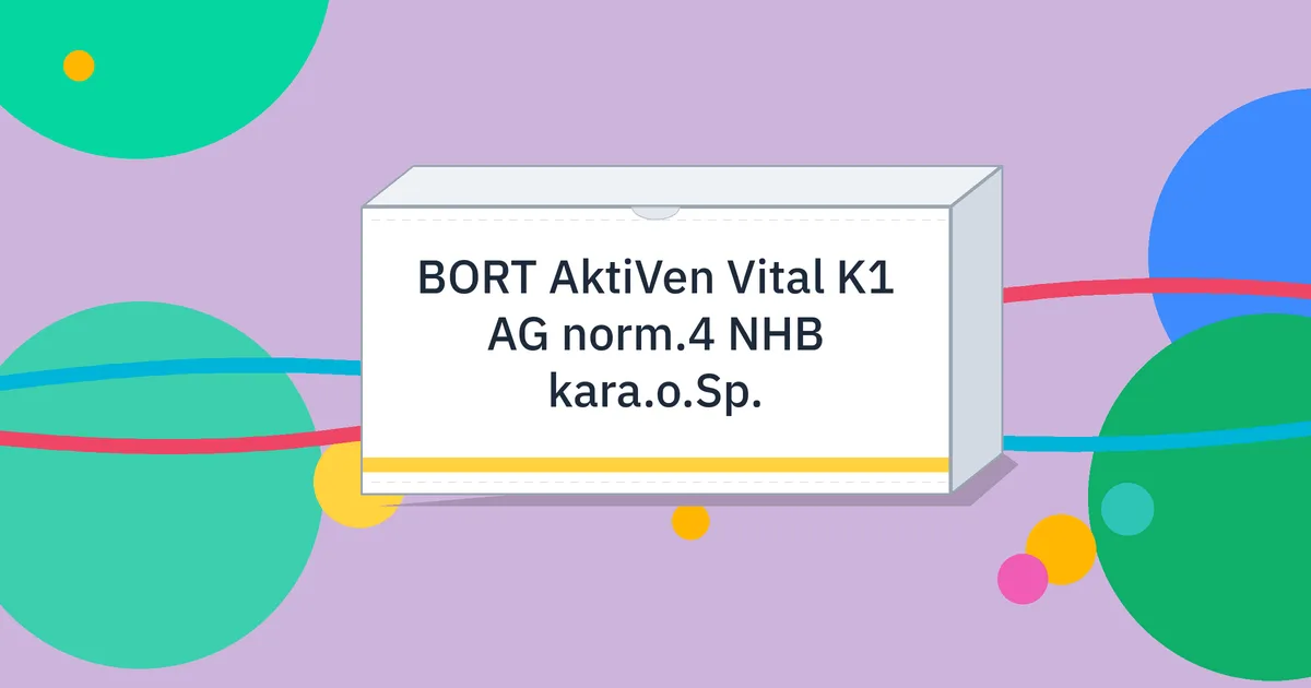 Symbolbild: Packung mit der Aufschrift BORT AktiVen Vital K1 AG norm.4 NHB kara.o.Sp. (PZN 13734844) – Verfügbarkeit und Bezug in Apotheken in Frankfurt am Main