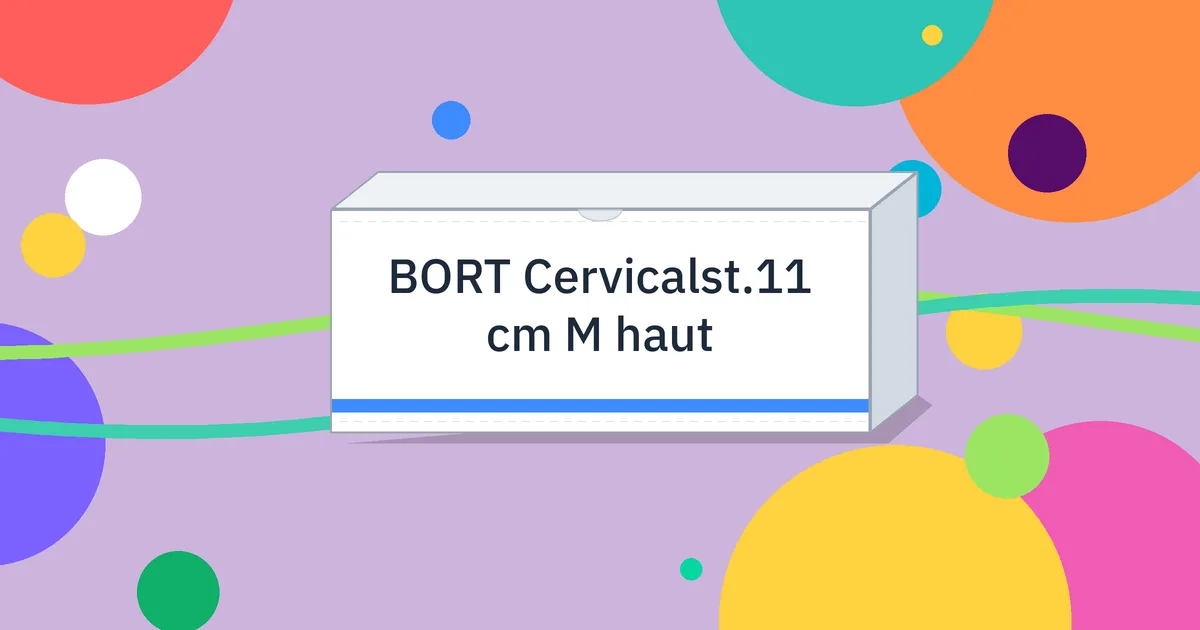 Symbolbild: Packung mit der Aufschrift BORT Cervicalst.11 cm M haut (PZN 06157464) – Verfügbarkeit und Bezug in Apotheken in Frankfurt am Main
