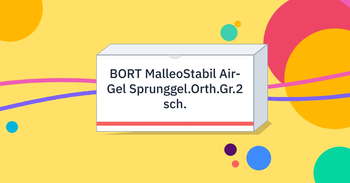 Symbolbild: Packung mit der Aufschrift BORT MalleoStabil Air-Gel Sprunggel.Orth.Gr.2 sch. (PZN 09738888) – Verfügbarkeit und Bezug in Apotheken in Frankfurt am Main