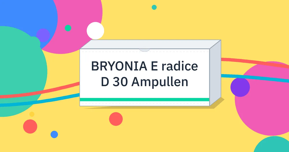 Symbolbild: Packung mit der Aufschrift BRYONIA E radice D 30 Ampullen (PZN 02832704) – Verfügbarkeit und Bezug in Apotheken in Frankfurt am Main