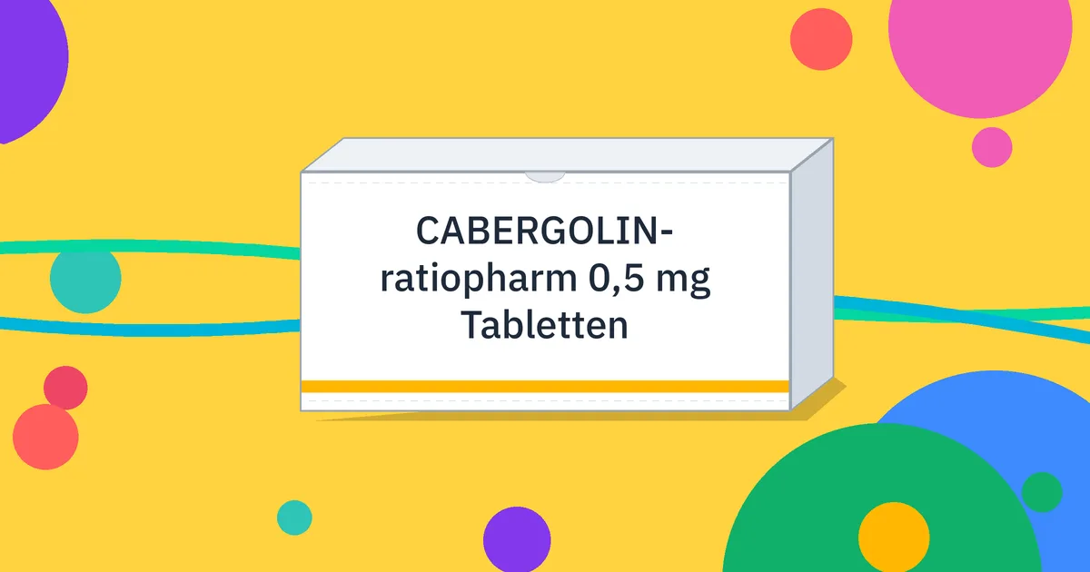 Symbolbild: Packung mit der Aufschrift CABERGOLIN-ratiopharm 0,5 mg Tabletten (PZN 00291233) – Verfügbarkeit und Bezug in Apotheken in Frankfurt am Main