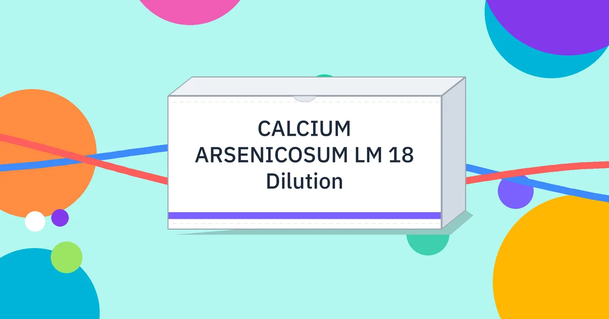 Symbolbild: Packung mit der Aufschrift CALCIUM ARSENICOSUM LM 18 Dilution (PZN 07539392) – Verfügbarkeit und Bezug in Apotheken in Frankfurt am Main
