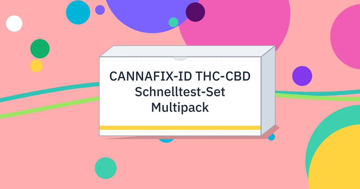 Symbolbild: Packung mit der Aufschrift CANNAFIX-ID THC-CBD Schnelltest-Set Multipack (PZN 19493850) – Verfügbarkeit und Bezug in Apotheken in Frankfurt am Main