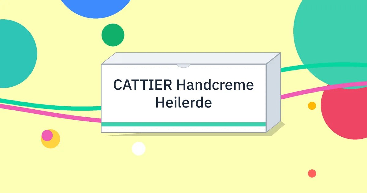 Symbolbild: Packung mit der Aufschrift CATTIER Handcreme Heilerde (PZN 10417712) – Verfügbarkeit und Bezug in Apotheken in Frankfurt am Main
