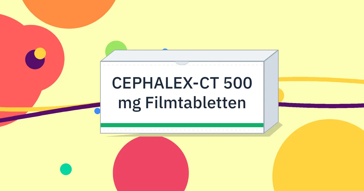 Symbolbild: Packung mit der Aufschrift CEPHALEX-CT 500 mg Filmtabletten (PZN 06154922) – Verfügbarkeit und Bezug in Apotheken in Frankfurt am Main