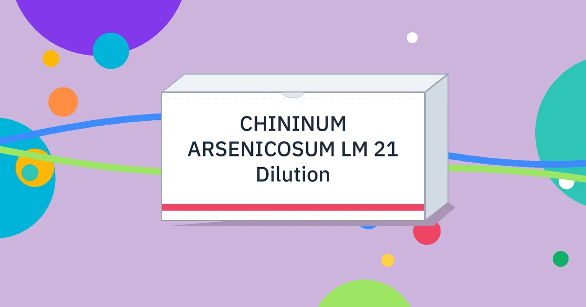 Symbolbild: Packung mit der Aufschrift CHININUM ARSENICOSUM LM 21 Dilution (PZN 12814788) – Verfügbarkeit und Bezug in Apotheken in Frankfurt am Main