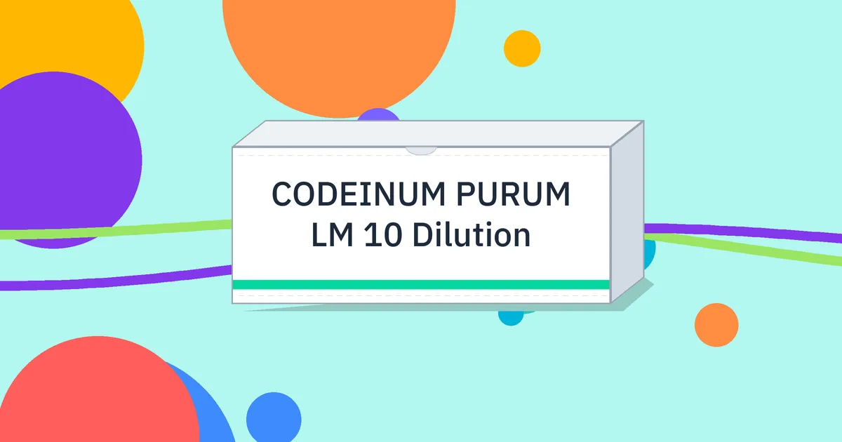 Symbolbild: Packung mit der Aufschrift CODEINUM PURUM LM 10 Dilution (PZN 12830391) – Verfügbarkeit und Bezug in Apotheken in Frankfurt am Main