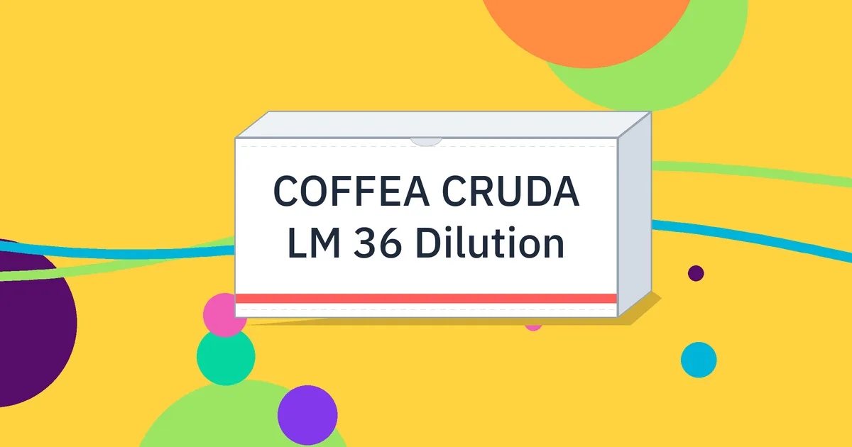 Symbolbild: Packung mit der Aufschrift COFFEA CRUDA LM 36 Dilution (PZN 12831048) – Verfügbarkeit und Bezug in Apotheken in Frankfurt am Main