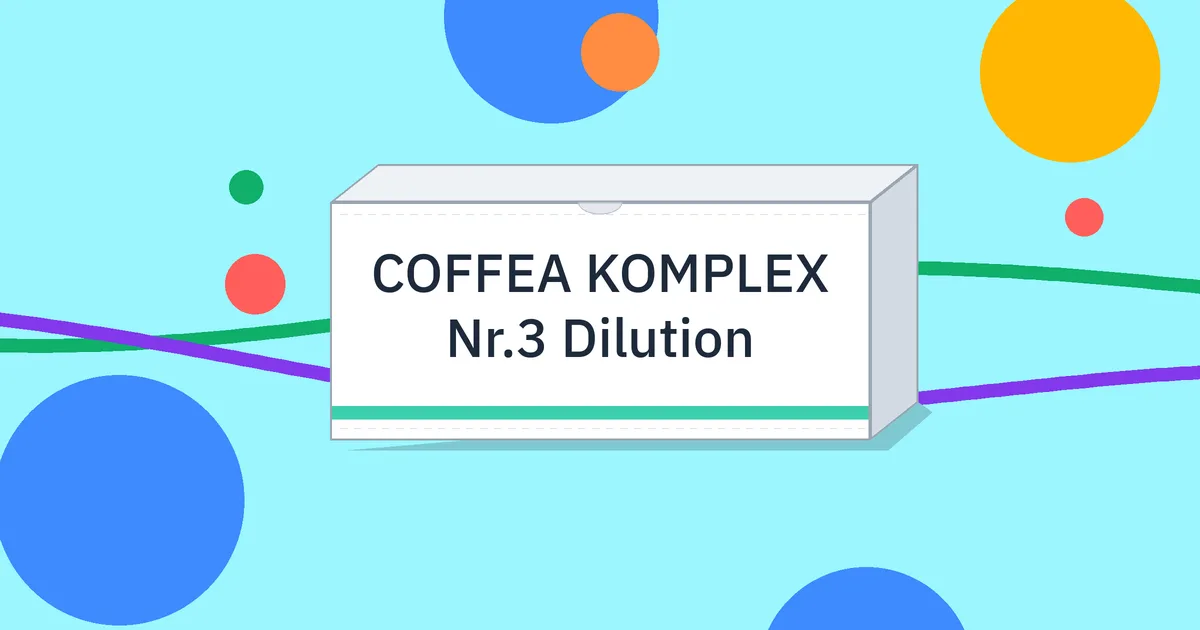 Symbolbild: Packung mit der Aufschrift COFFEA KOMPLEX Nr.3 Dilution (PZN 00224142) – Verfügbarkeit und Bezug in Apotheken in Frankfurt am Main