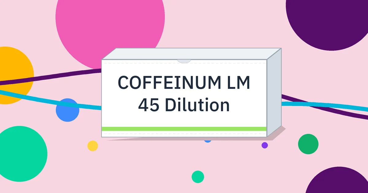Symbolbild: Packung mit der Aufschrift COFFEINUM LM 45 Dilution (PZN 12832007) – Verfügbarkeit und Bezug in Apotheken in Frankfurt am Main