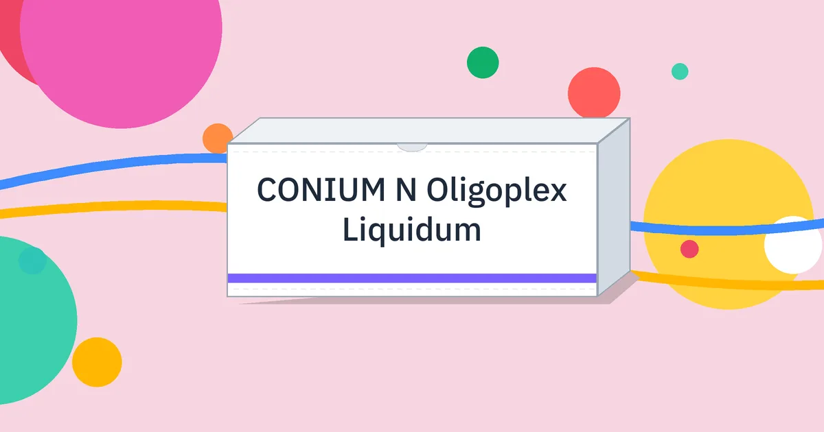 Symbolbild: Packung mit der Aufschrift CONIUM N Oligoplex Liquidum (PZN 03667986) – Verfügbarkeit und Bezug in Apotheken in Frankfurt am Main