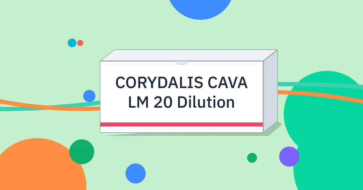 Symbolbild: Packung mit der Aufschrift CORYDALIS CAVA LM 20 Dilution (PZN 13453631) – Verfügbarkeit und Bezug in Apotheken in Frankfurt am Main