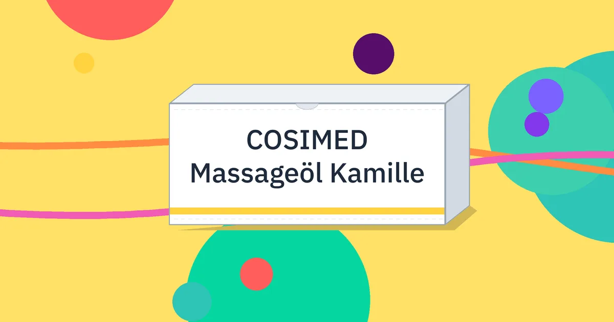 Symbolbild: Packung mit der Aufschrift COSIMED Massageöl Kamille (PZN 15745935) – Verfügbarkeit und Bezug in Apotheken in Frankfurt am Main