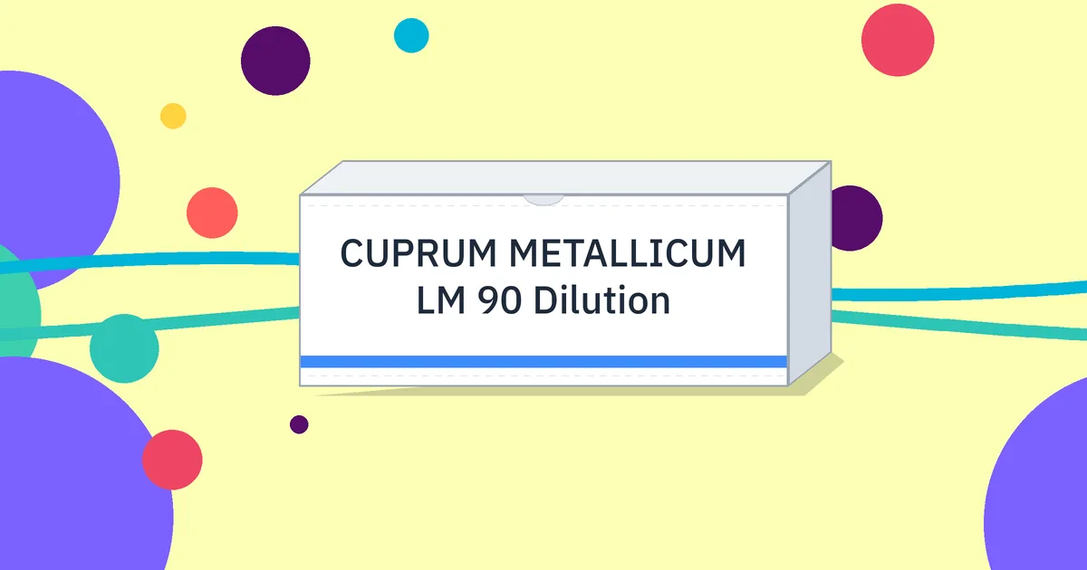 Symbolbild: Packung mit der Aufschrift CUPRUM METALLICUM LM 90 Dilution (PZN 12838398) – Verfügbarkeit und Bezug in Apotheken in Frankfurt am Main