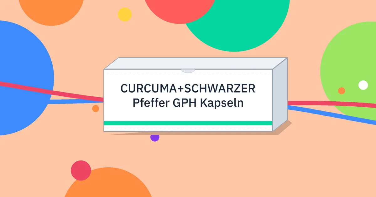 Symbolbild: Packung mit der Aufschrift CURCUMA+SCHWARZER Pfeffer GPH Kapseln (PZN 16234740) – Verfügbarkeit und Bezug in Apotheken in Frankfurt am Main