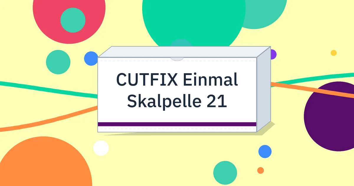 Symbolbild: Packung mit der Aufschrift CUTFIX Einmal Skalpelle 21 (PZN 08442884) – Verfügbarkeit und Bezug in Apotheken in Frankfurt am Main