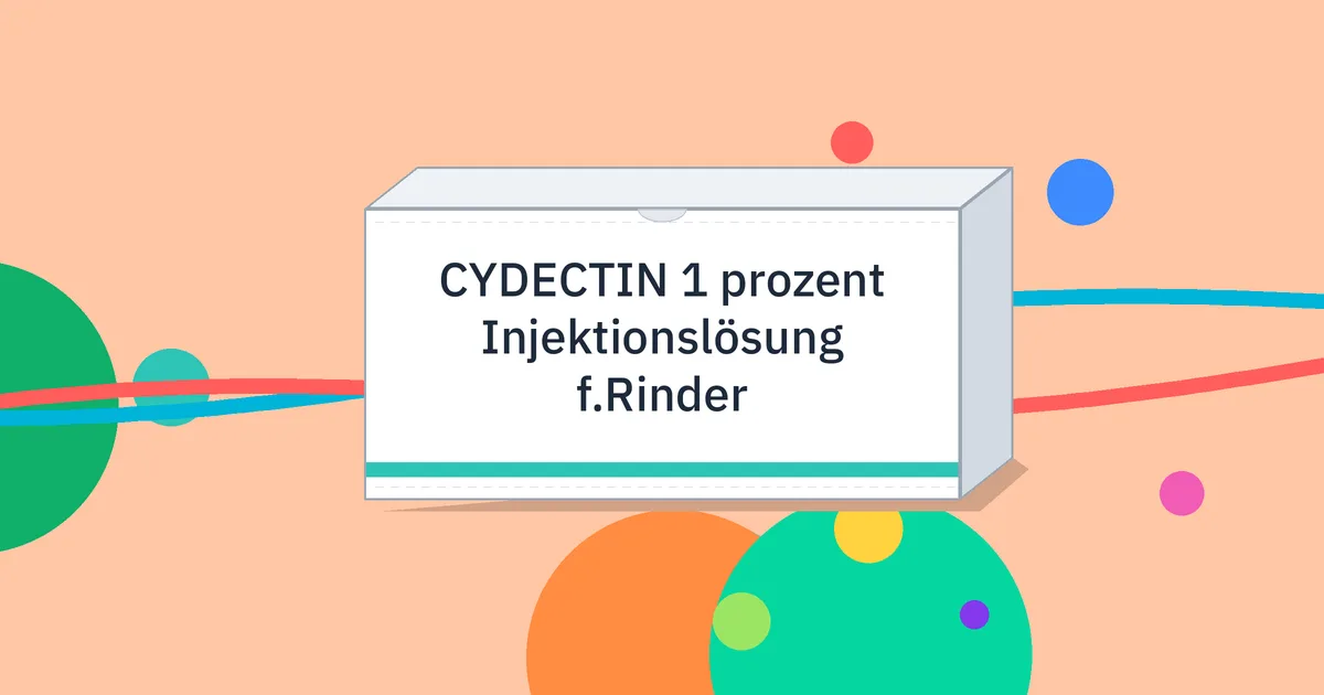 Symbolbild: Packung mit der Aufschrift CYDECTIN 1 prozent Injektionslösung f.Rinder (PZN 07726898) – Verfügbarkeit und Bezug in Apotheken in Frankfurt am Main