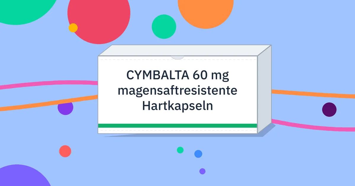 Symbolbild: Packung mit der Aufschrift CYMBALTA 60 mg magensaftresistente Hartkapseln (PZN 02582791) – Verfügbarkeit und Bezug in Apotheken in Frankfurt am Main